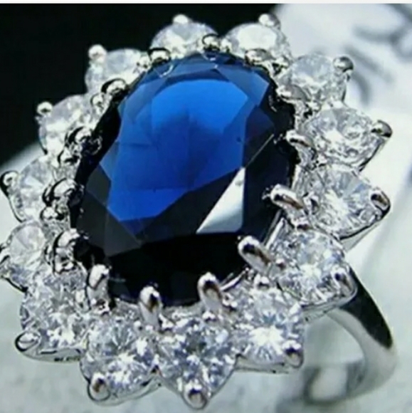 Michie | Jewelry | Lady Diana Full Finger Princess Ring Sz 7 | Poshmark